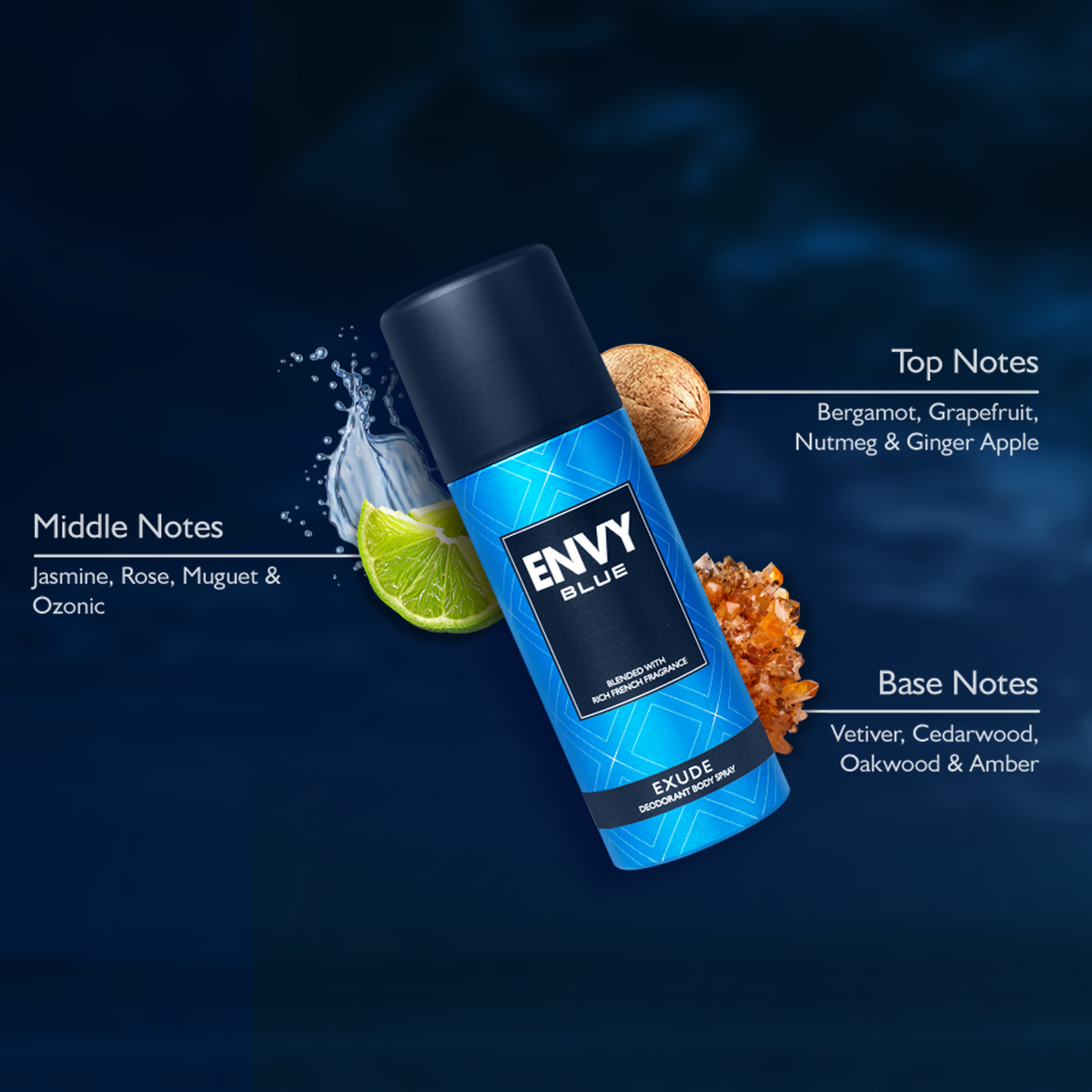 Buy ENVY Pack of 2 Deos for Men (Vibe + Exude) - 165ml Each - Sale ...